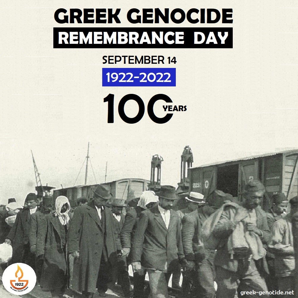 Greek Genocide Remembrance Day September 14, 1922 - 2022 - EUROPE SAYS