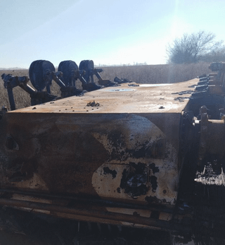 The first documented loss of a russian "Plastun-SN" tracked all-terrain ...